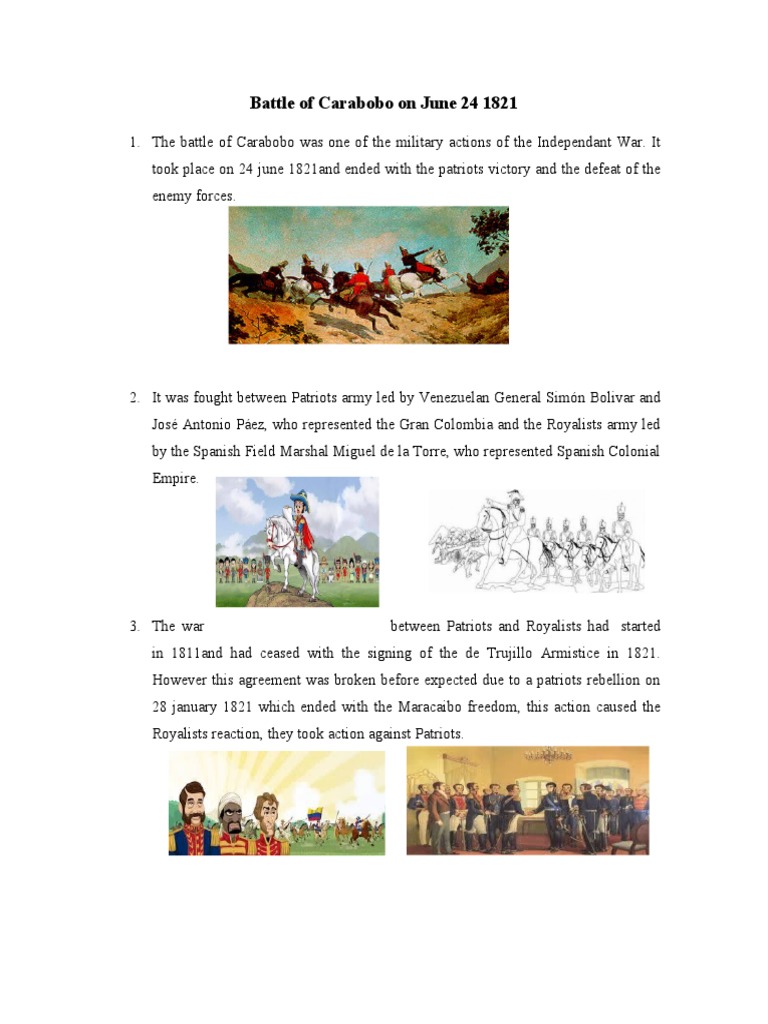 Battle of Carabobo On June 24 1821 | PDF