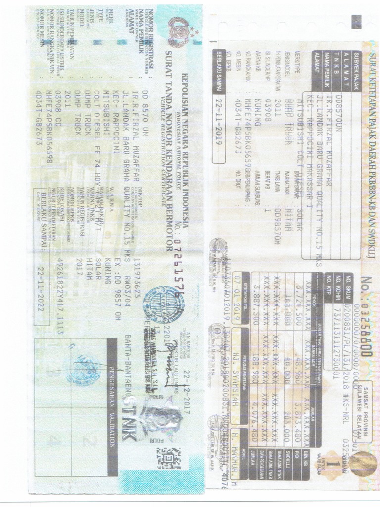 STNK Dump Truck | PDF