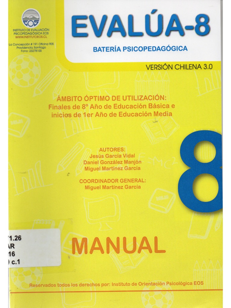 Manual Evalúa 8 Versión 3.0 Chile | PDF