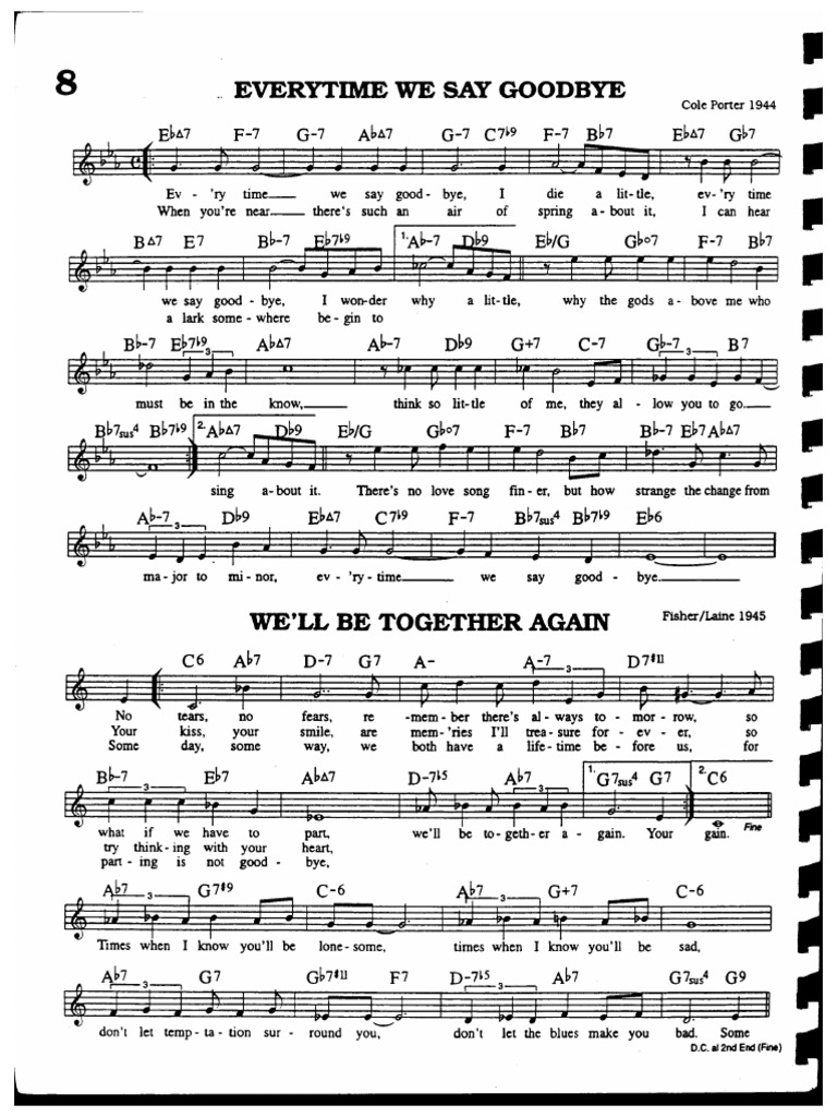 We'll Be Together Again - Lead Sheet | PDF