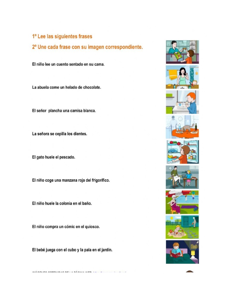 Comprensión de Oraciones | PDF