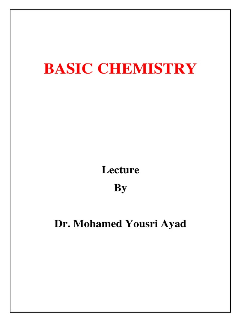 Basic Chemistry | PDF | Liquids | Chemical Substances