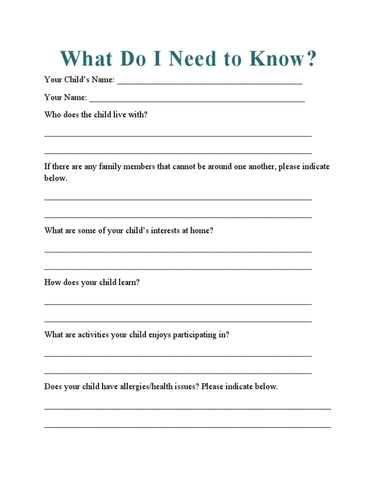 What Do I Need To Know | PDF