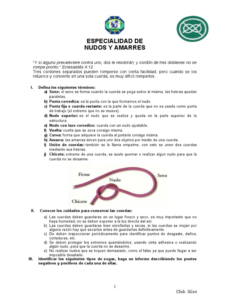 Nudos y Amarres | PDF | Nudo | Cuerda