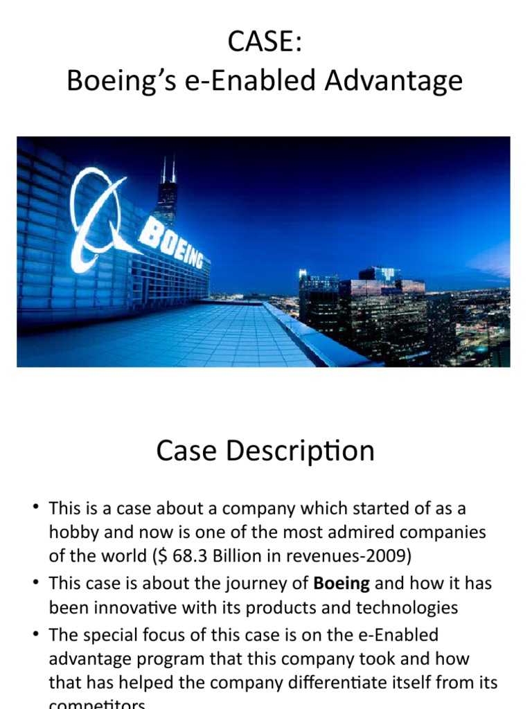 Case: Boeing's E-Enabled Advantage | Download Free PDF | Airlines | Boeing