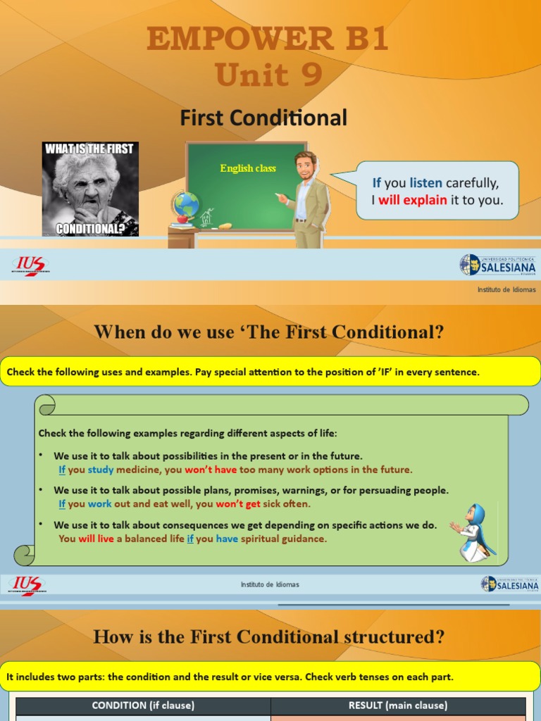 First Conditional Usage and Practice | PDF | Linguistic Typology ...