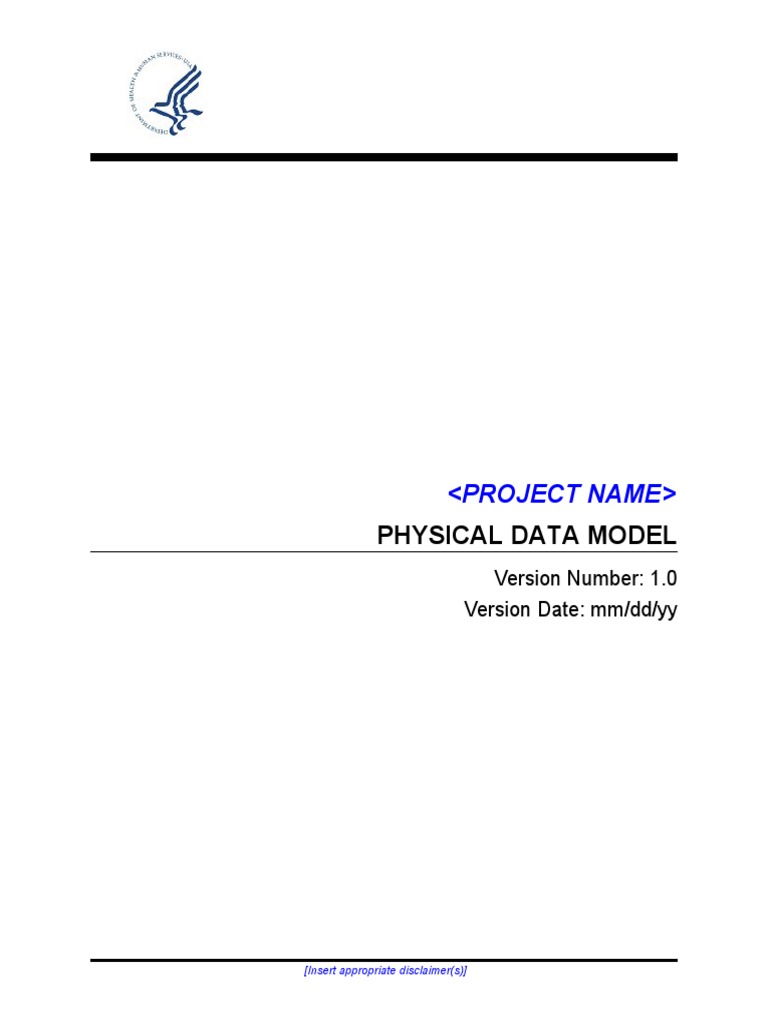 Physical Data Model Template v1.0 | PDF | Data Model | Relational Database