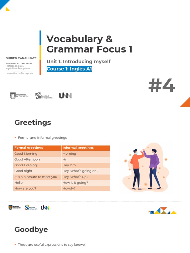 Introducing Myself & Grammar Focus 1 | PDF | Verb | Pronoun