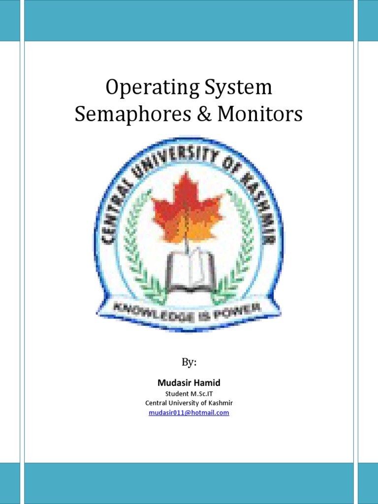 Operating System Semaphores And Monitors Explained Pdf Process