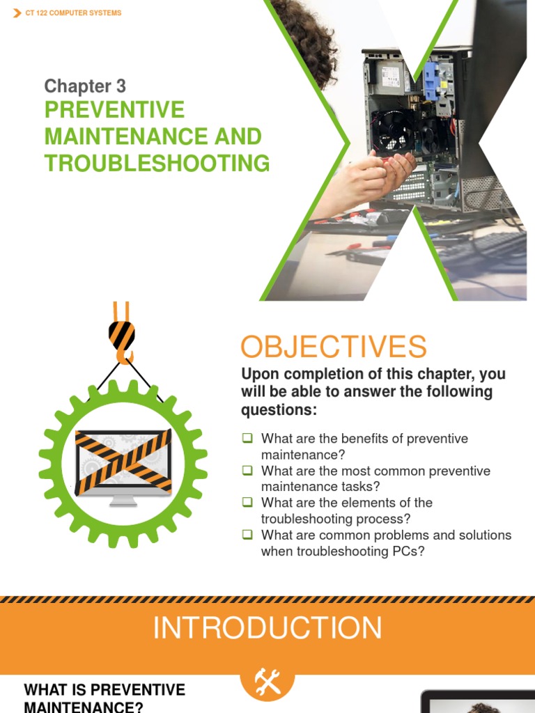 Chapter 3 Preventive Maintenance And Troubleshooting Purpose Of