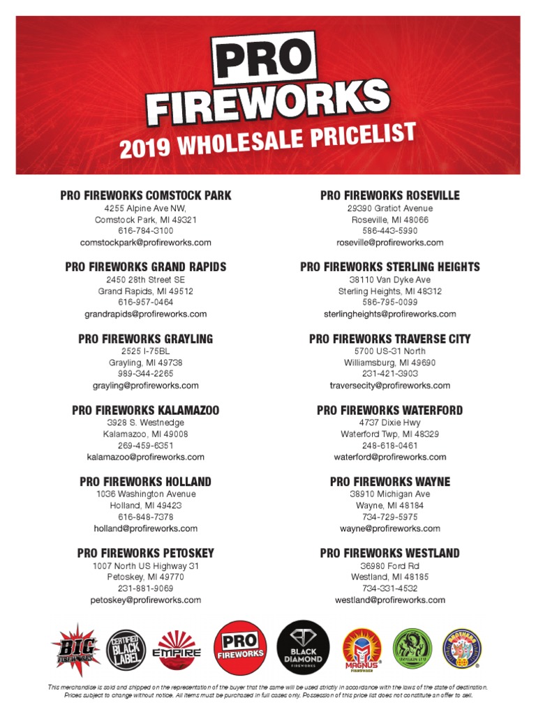 Pro Fireworks Blue - 2019 | PDF | Fireworks | Pyrotechnics