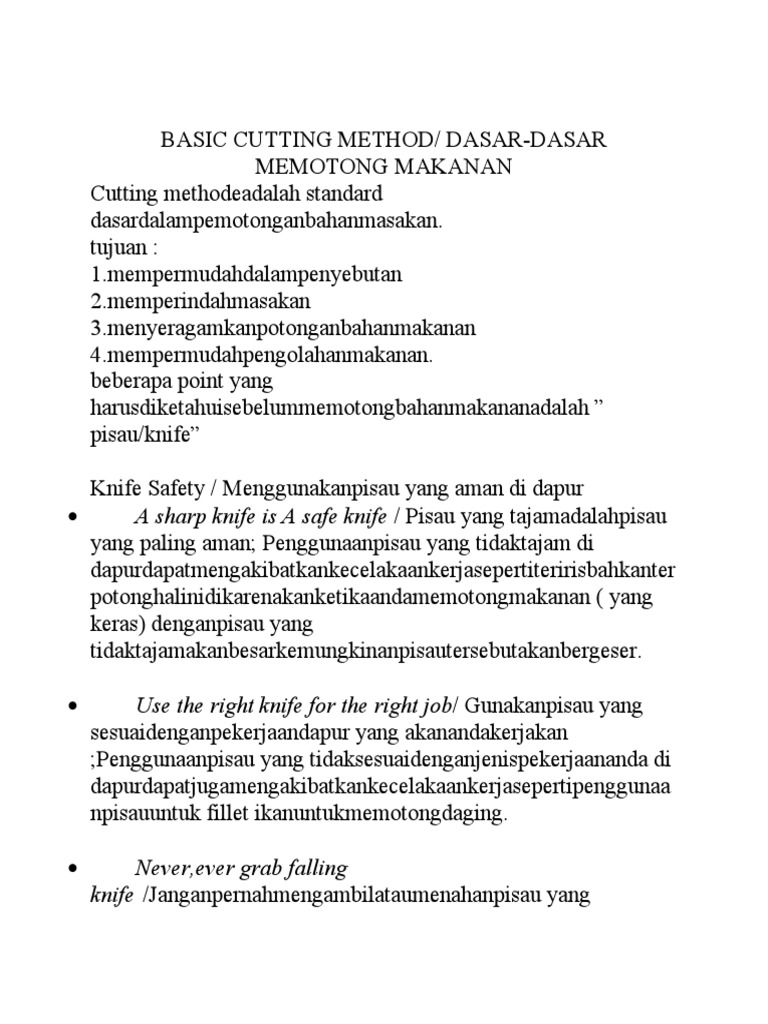 Basic Cutting Method | PDF