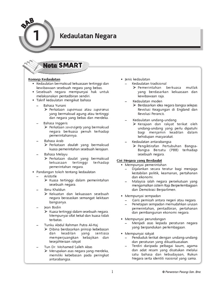Sejarah Bab 1 T5 KSSM | PDF