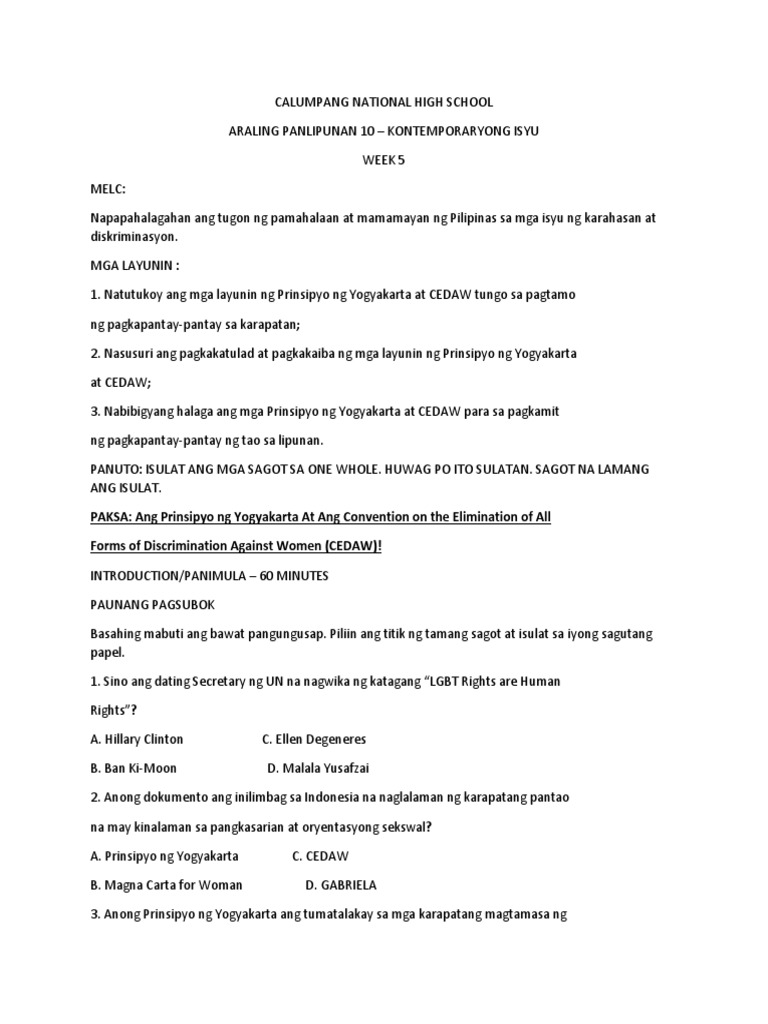 AP10 Q3 Week 5 6 300 Copies | PDF