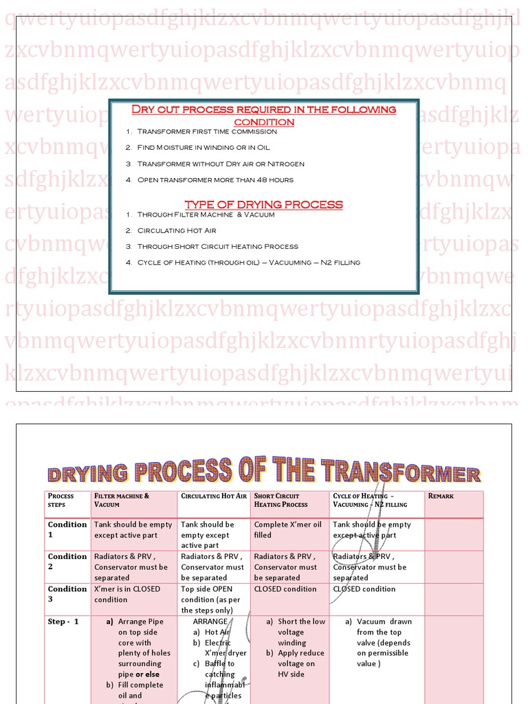Drying Out Process For Transformer | PDF | Transformer | Radiator