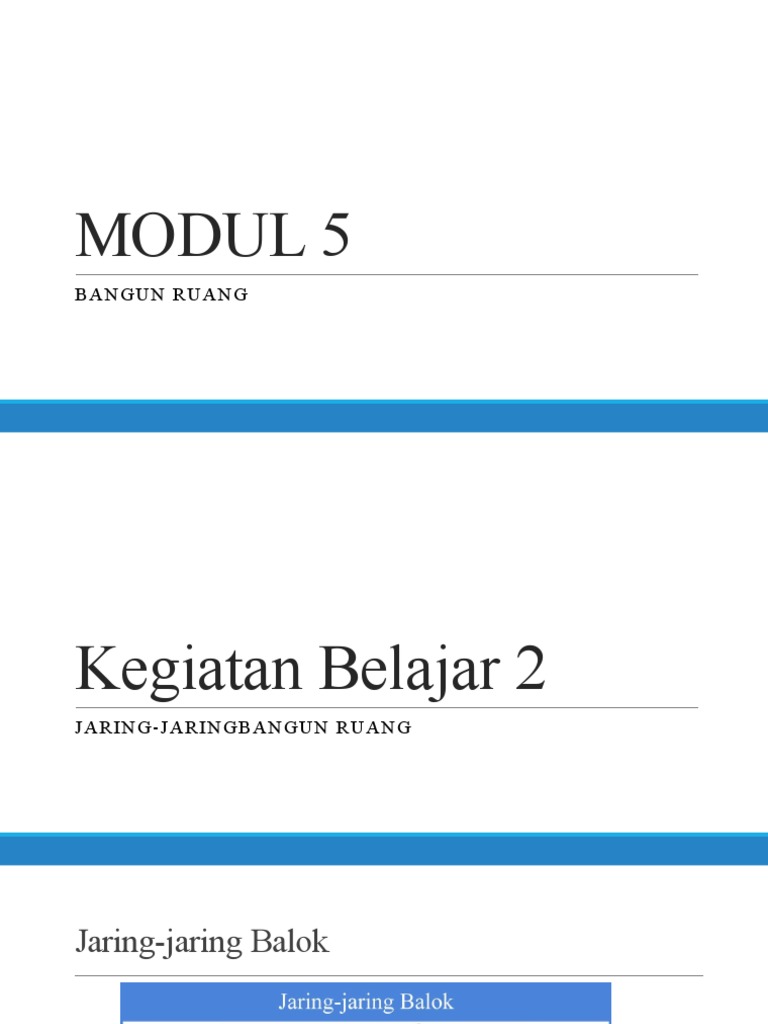 Modul 5 Bangun Ruang KB 2 | PDF