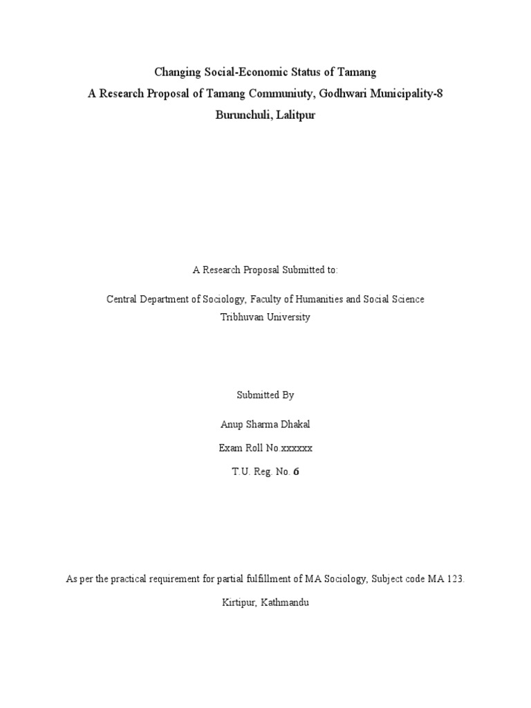 Proposal Format | PDF | Nepal | Kathmandu