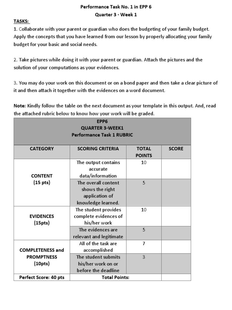 Guidelines PT-1 EPP6 | PDF