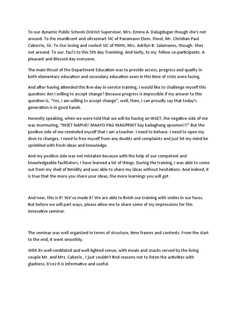 Impression (Sample) | PDF | Education Theory | Pedagogy