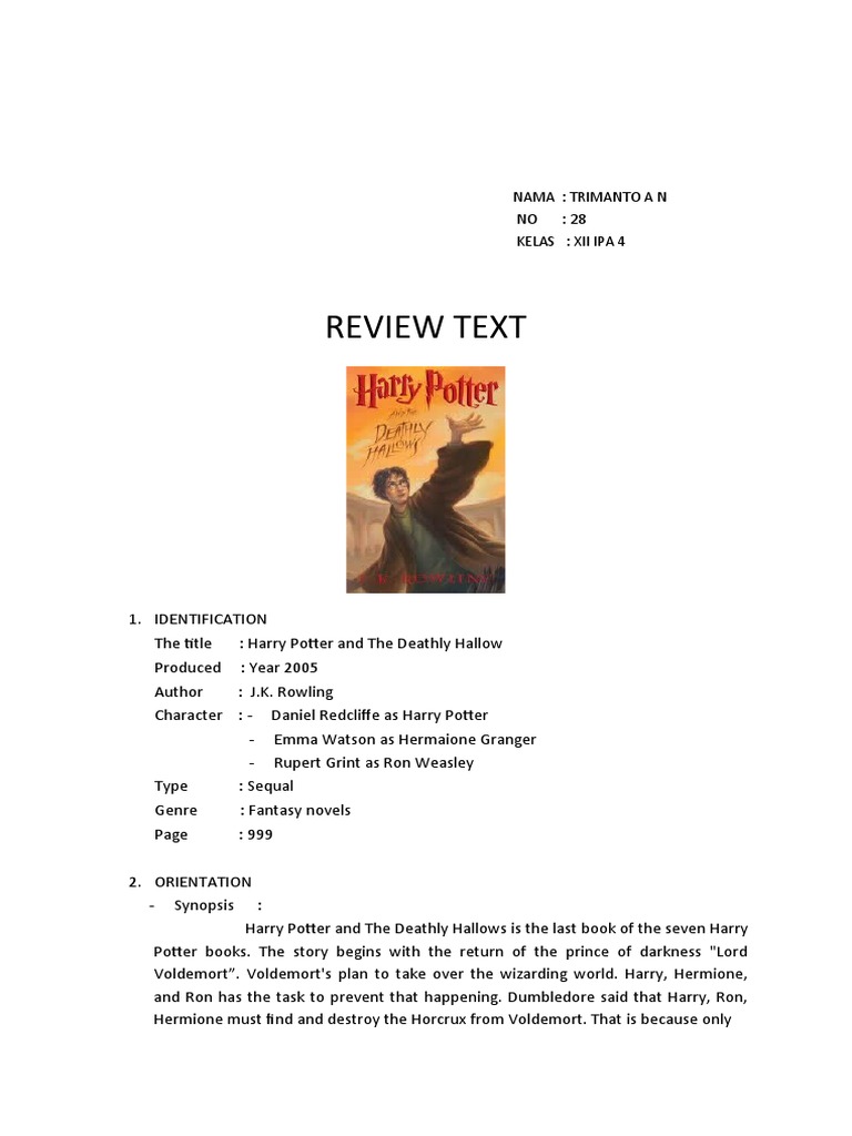 A Detailed Review and Evaluation of Harry Potter and the Deathly ...
