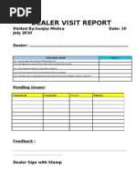 Dealer Visit Format | PDF | Law