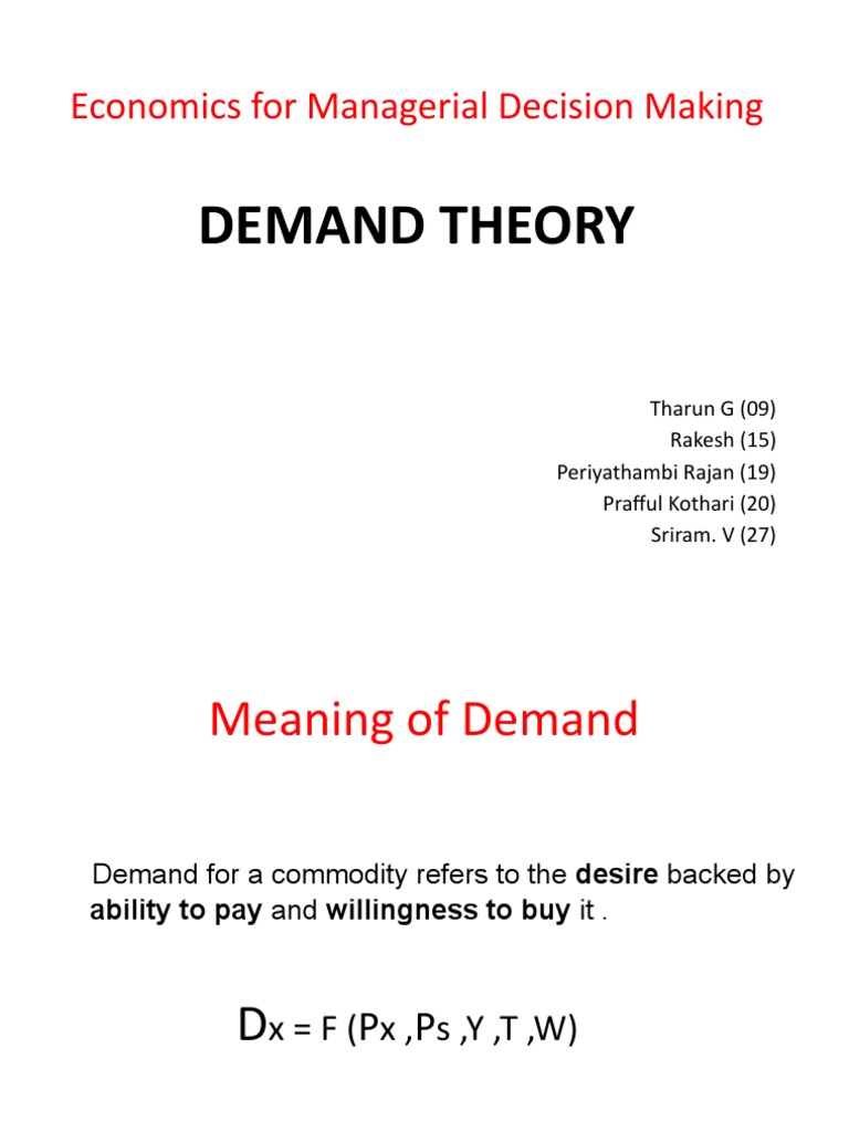 Demand Theory: Economics For Managerial Decision Making | PDF | Demand ...