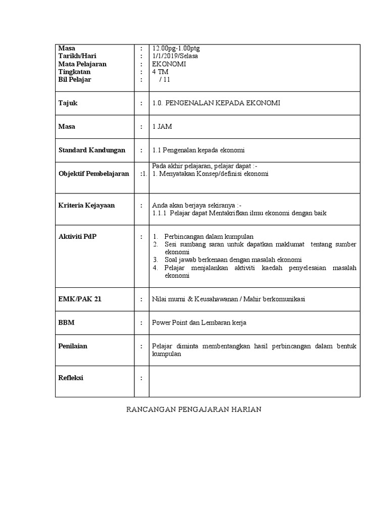 Rph-Ekonomi T4 | PDF