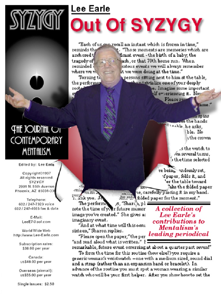 Lee Earle - Out of Syzygy | PDF | Postcard | Envelope