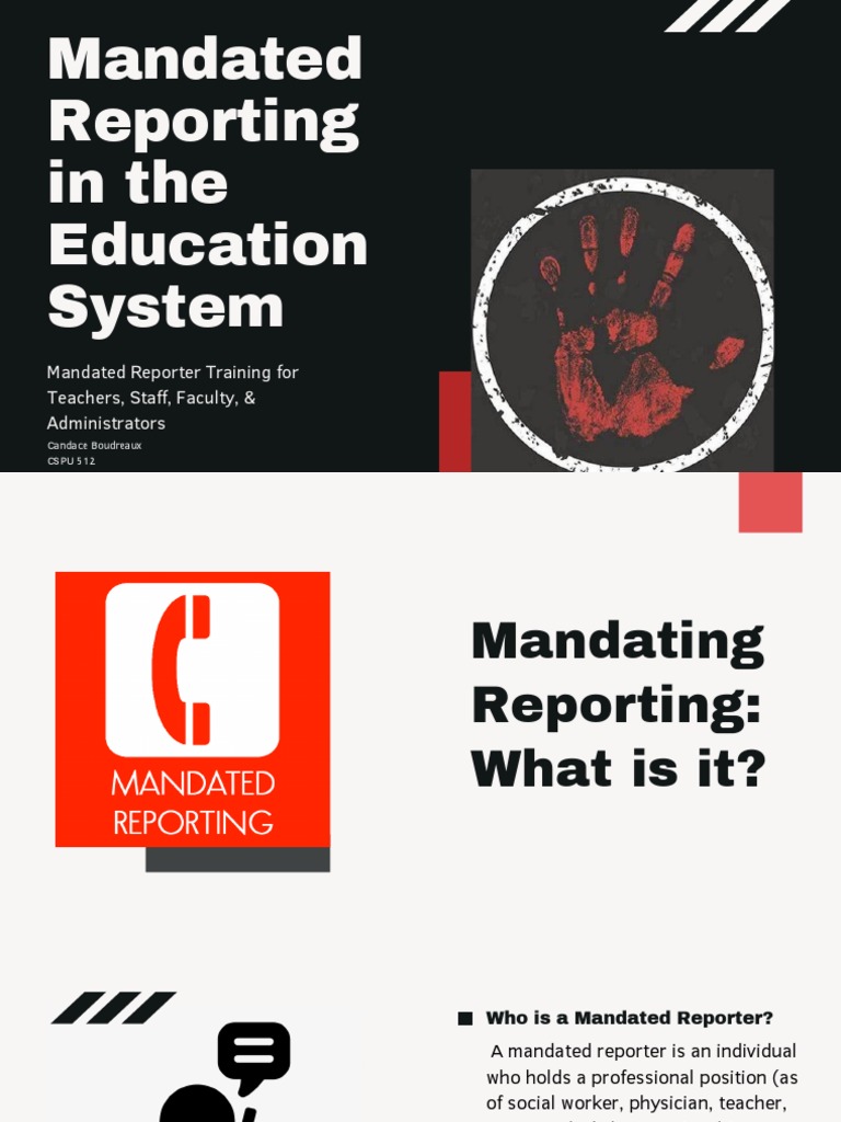 Mandated Reporting for Educators | PDF | Child Neglect | Child Abuse