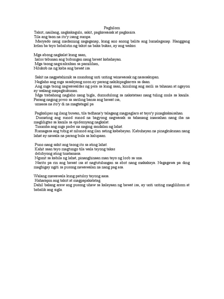 Paghilom | PDF