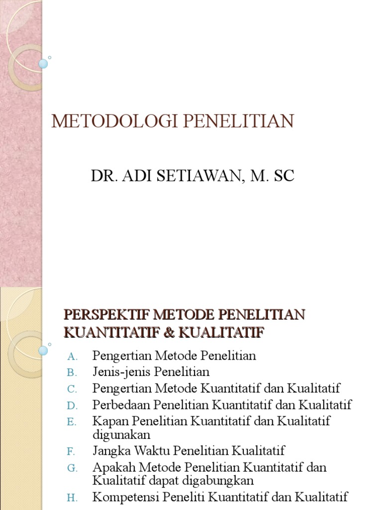 Adi Setiawan, Dr. M.SC | PDF