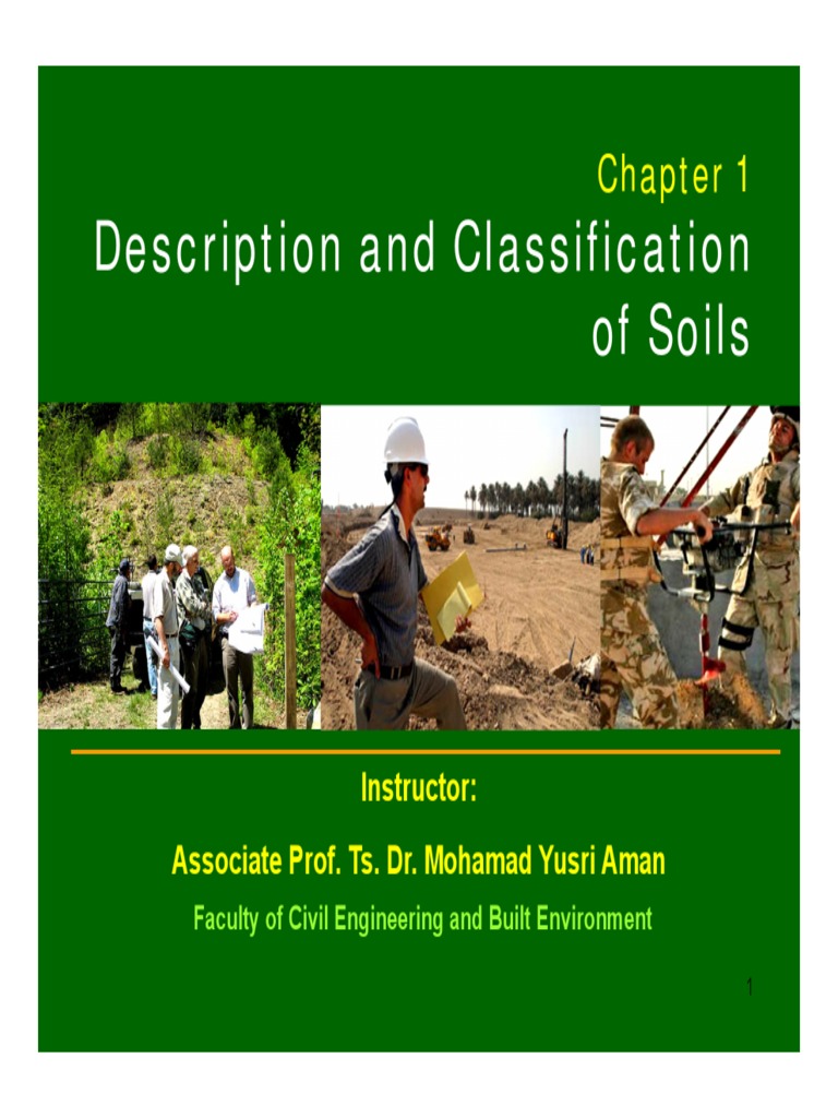 Description and Classification of Soils: Instructor: Associate Prof. Ts ...