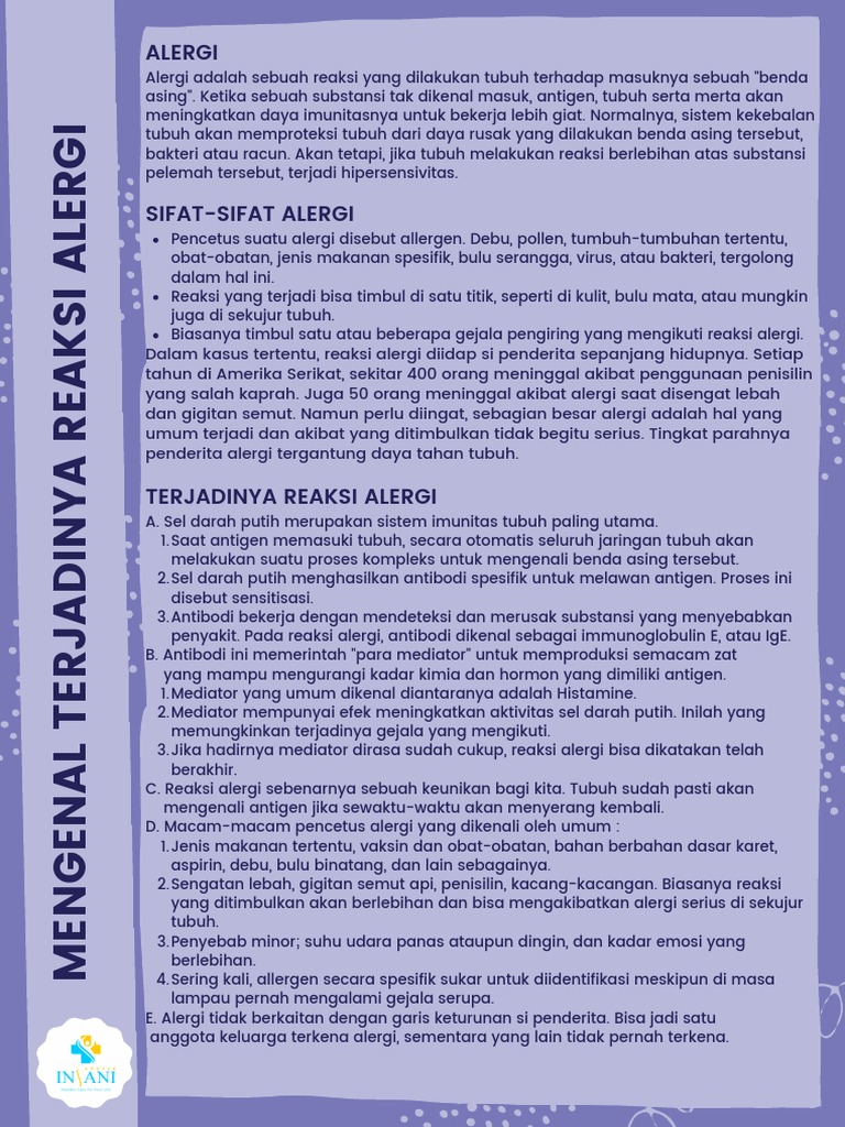 Contoh Pamflet Alergi | PDF