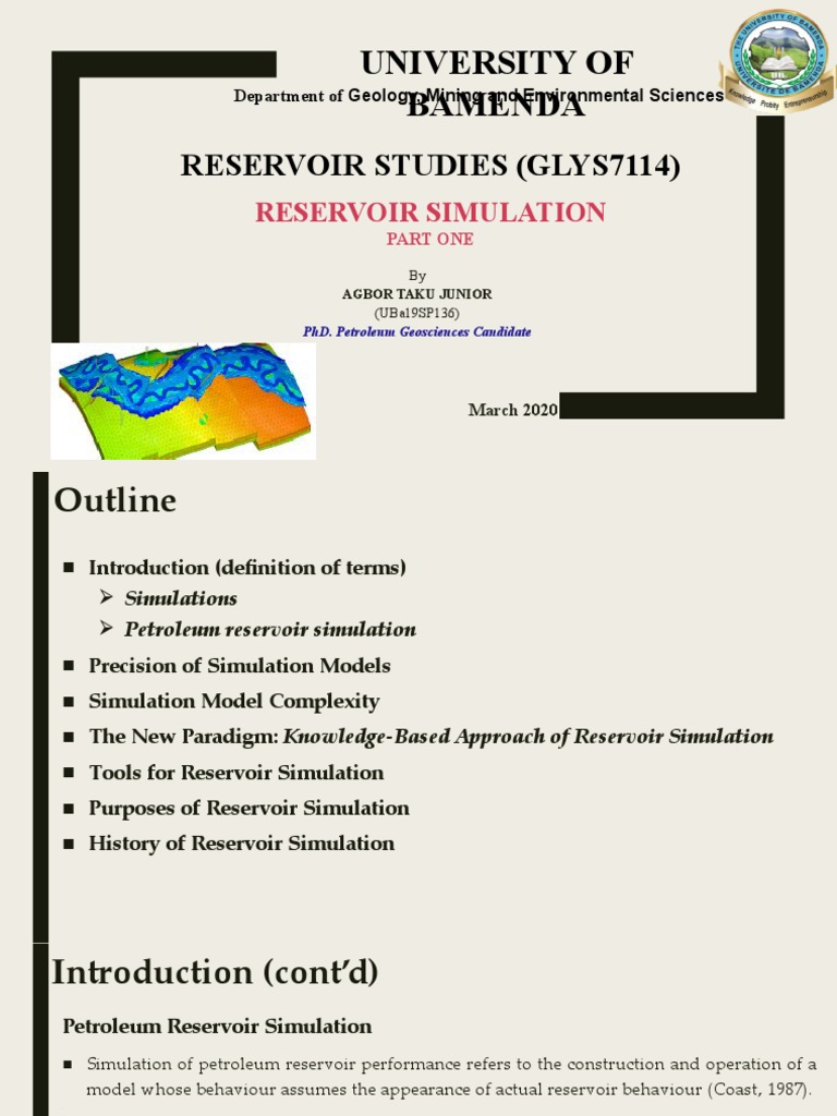 Reservoir Simulation Part One | PDF | Simulation | Conceptual Model
