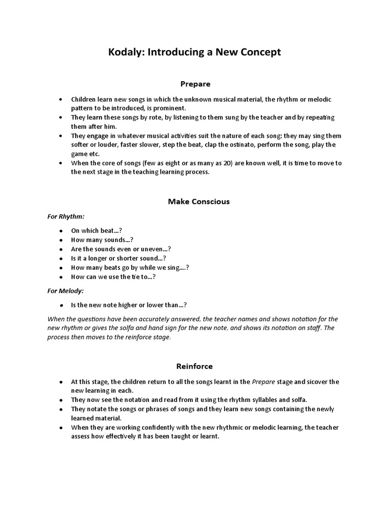 Kodaly Technique | PDF | Rhythm | Musical Notation
