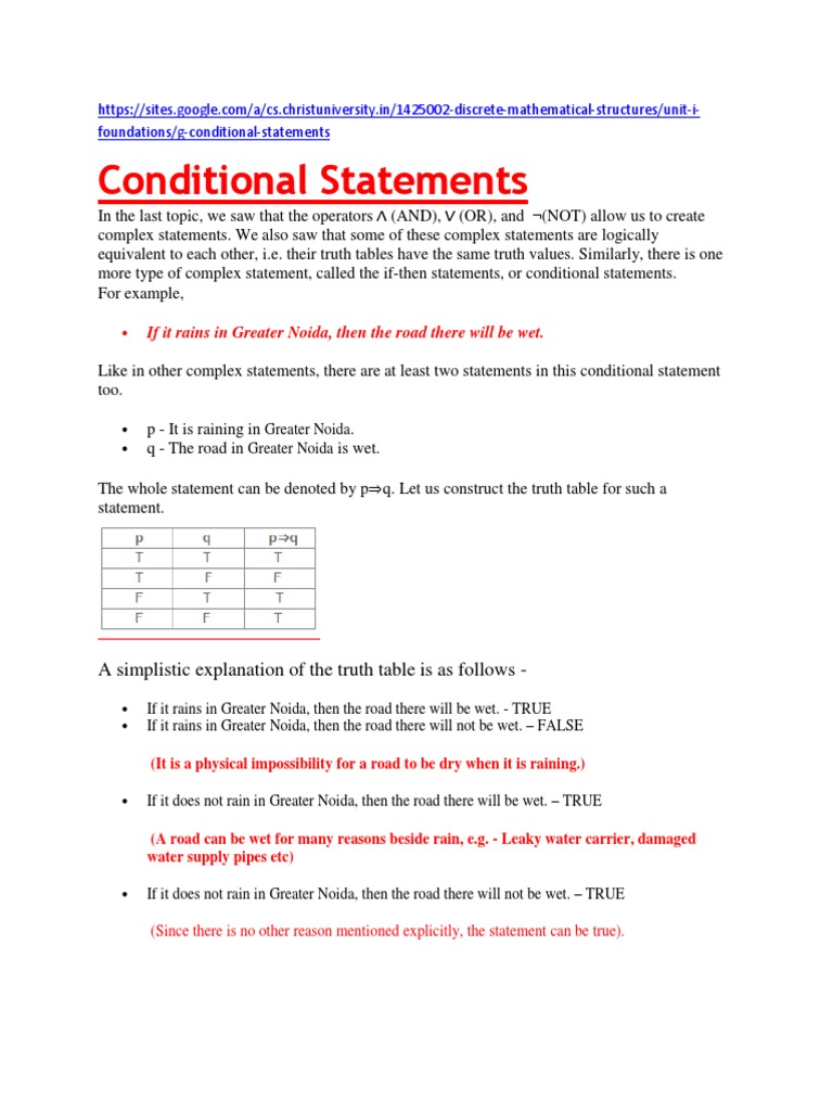 Unit1 - Conditional Statements, Converse, Contrapositive Inverse | PDF ...
