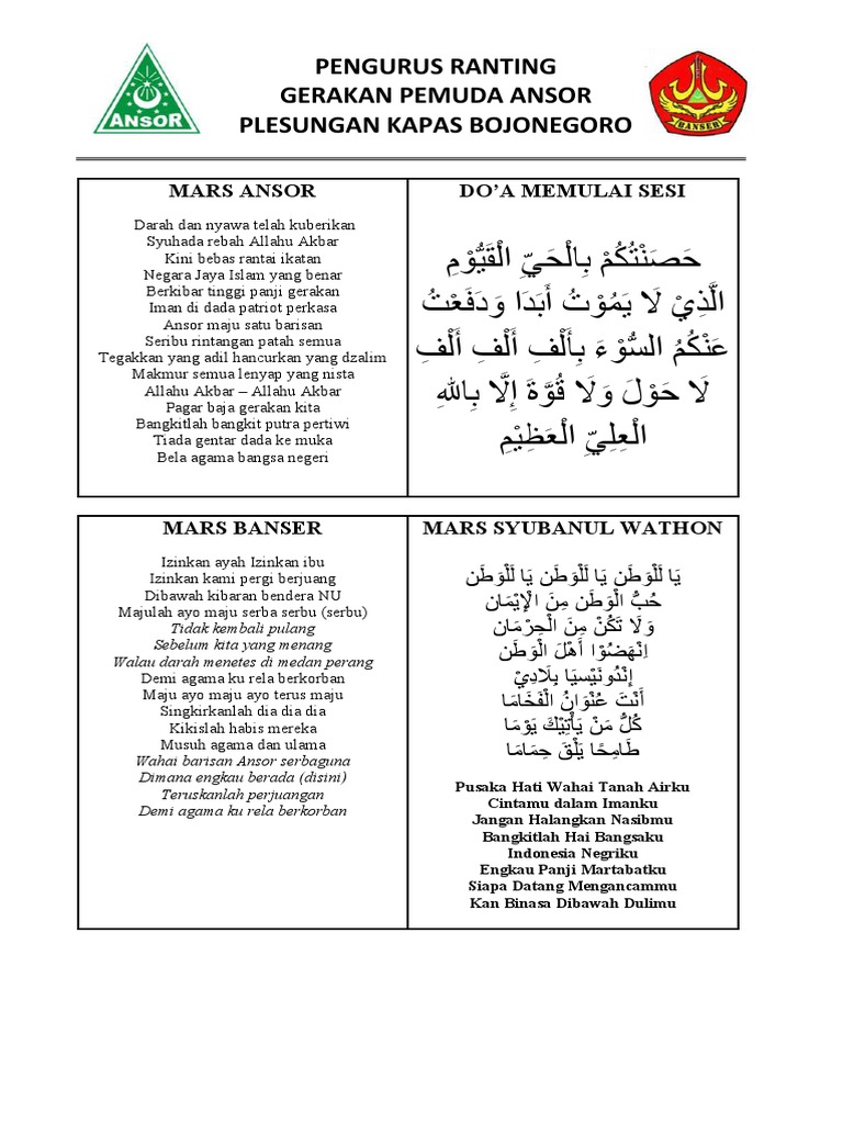 PANITIA SUSBALAN 2018 Revisi | PDF