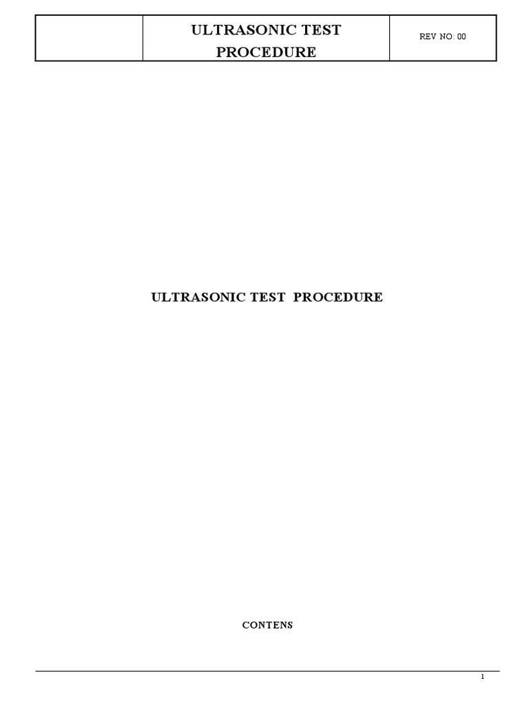 05 Ultrasonic Test Procedure 500405 | PDF | Calibration | Ultrasound