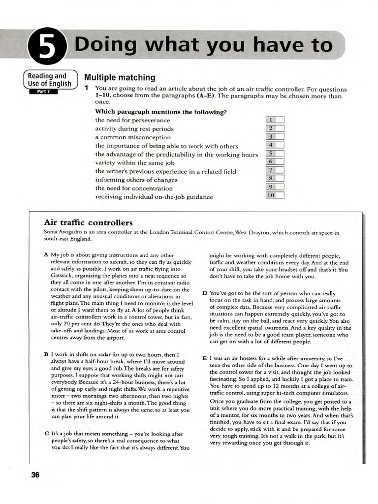 Ready For First Workbook 37 44 | PDF | Air Traffic Control