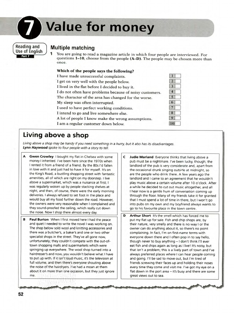 Ready For First Workbook 53 60 | PDF | Retail | Adjective