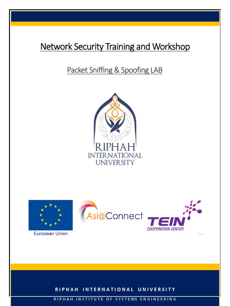 Packet Sniffing and Spoofing Lab | PDF Packet Sniffing and Spoofing Lab | PDF