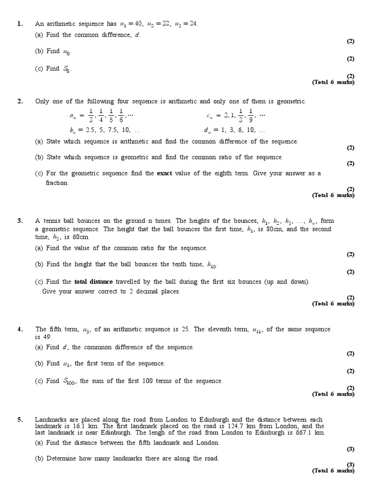 IB Maths AA HL Topic 1 Sequence & Series (Cal) | PDF | Interest ...