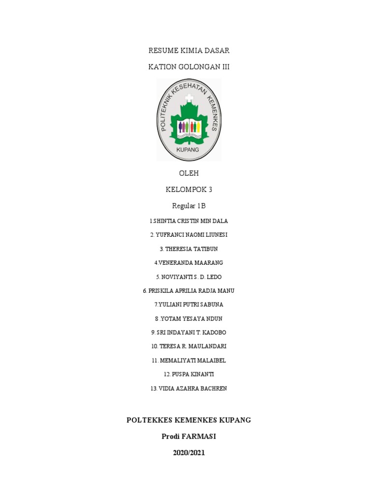 Identifikasi Kation Golongan III | PDF