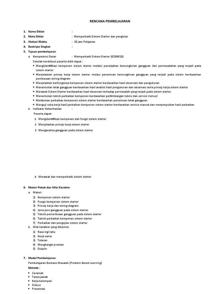 1 RPP Problem Based Learning | PDF