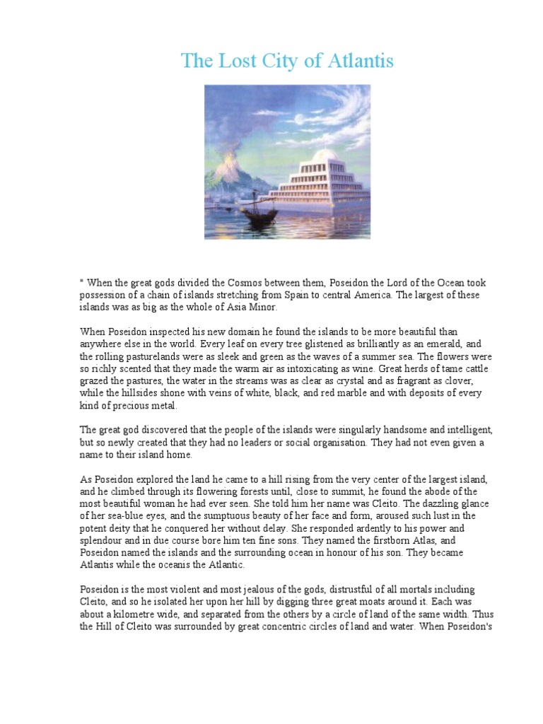 The Lost City of Atlantis | PDF | Atlantis | Maya Civilization