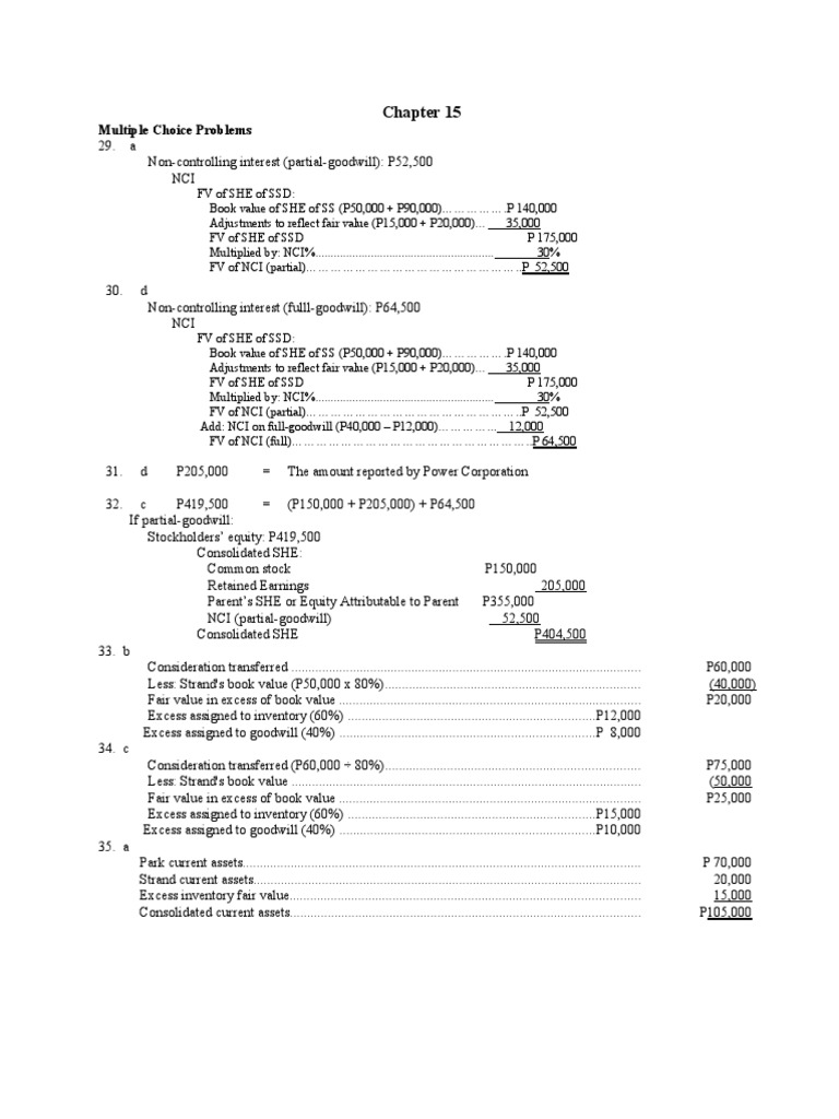 Advanced Accounting - Dayag 2015 - Chapter 15 - Multiple Choice ...