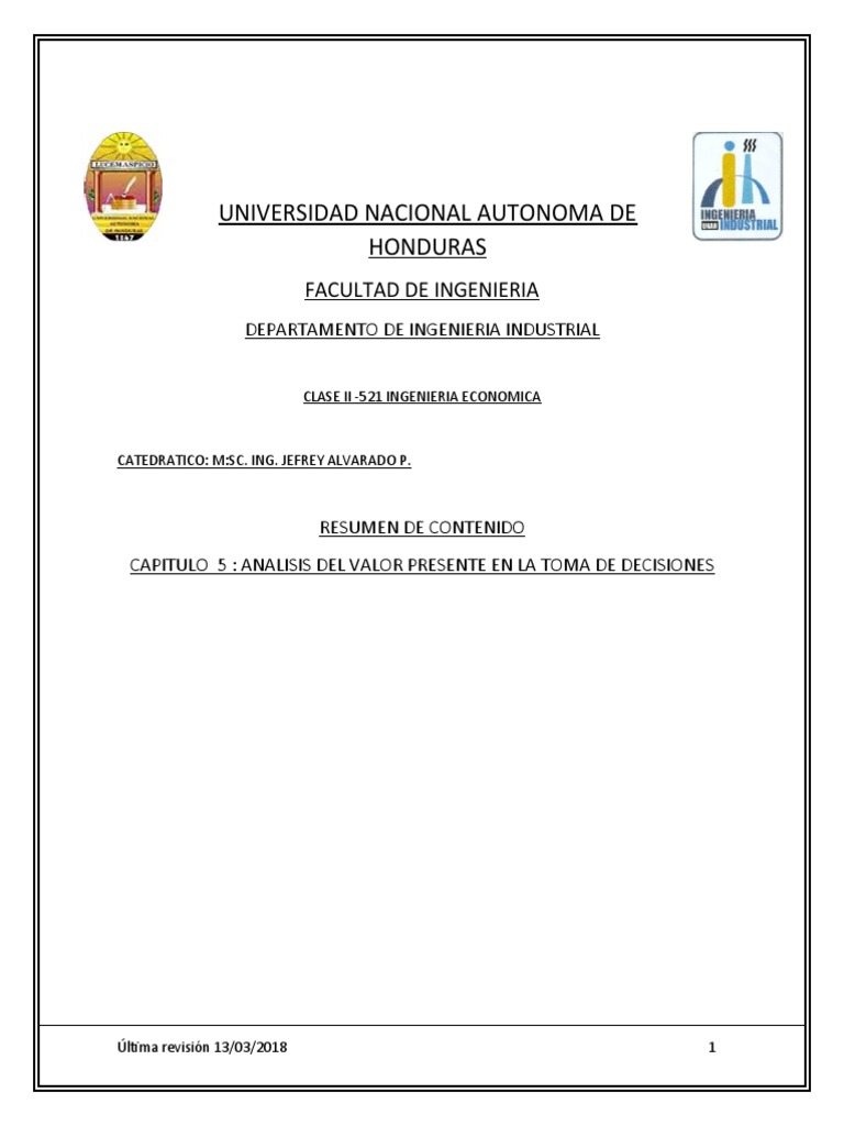 Capitulo 5 Analisis de Valor Presente Rev C | PDF | Economias | Business