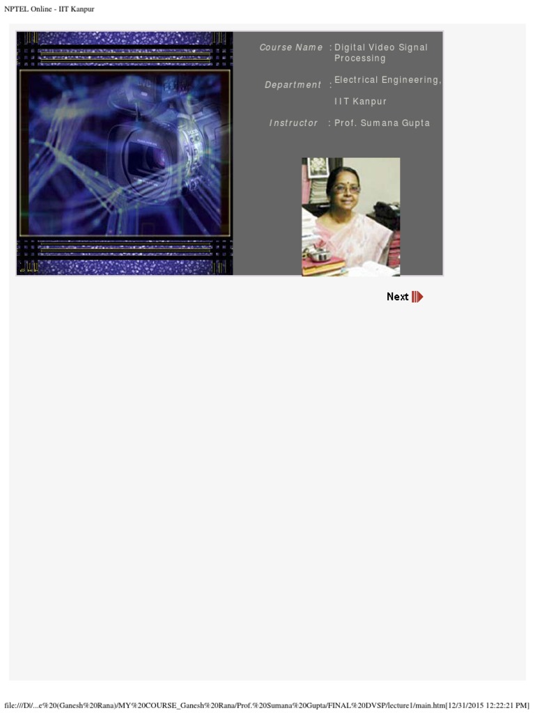 Digital Video Processing Lec1 | PDF | Color | Video