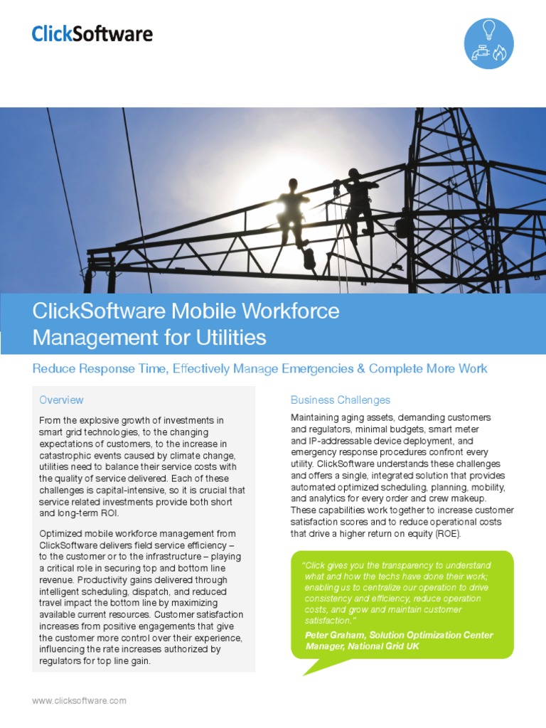 Clicksoftware Mobile Workforce Management For Utilities | Download Free ...