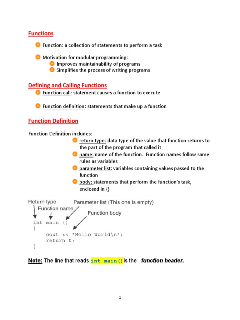 Functions Pdf Parameter Computer Programming Subroutine